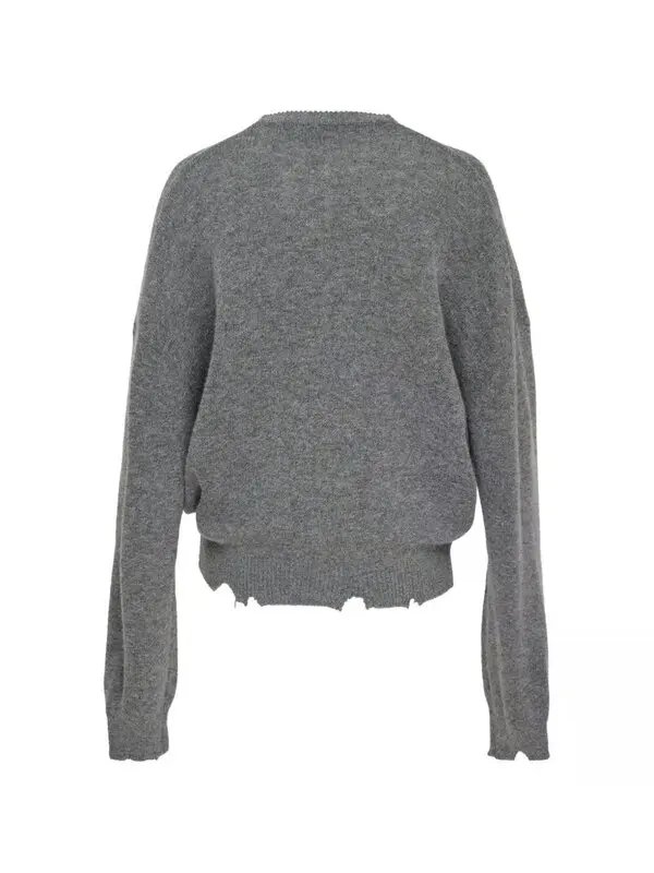 OPEN YY Distressed Wrap Sweater