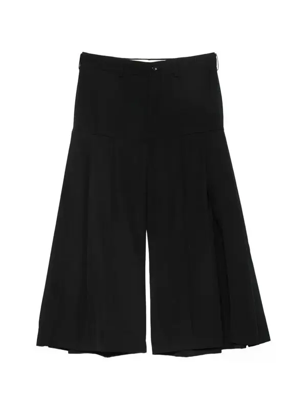 Comme Des Garçons Pleated Wide-leg Trousers - Black