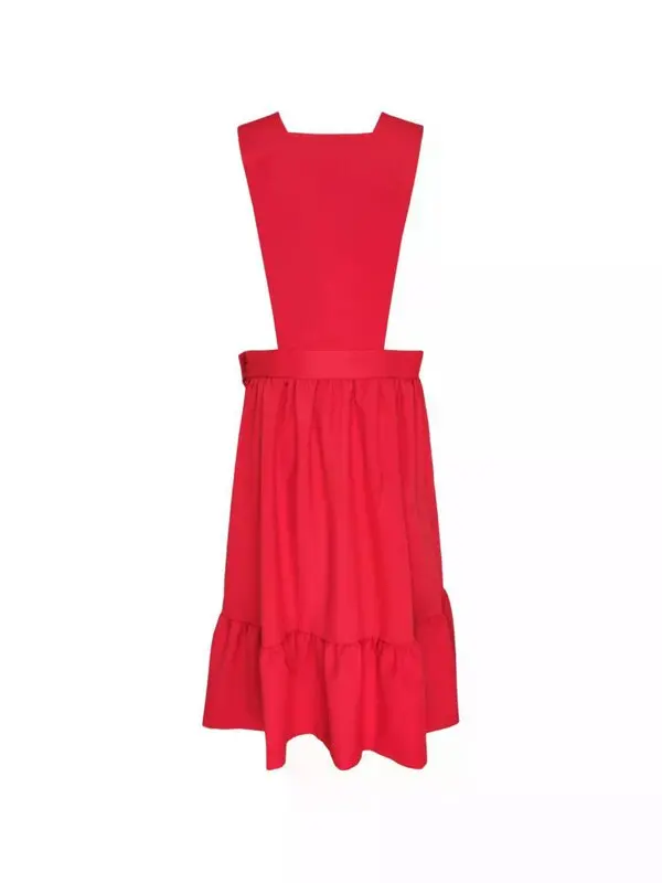 Comme Des Garçons Ruffled Pinafore Midi Dress
