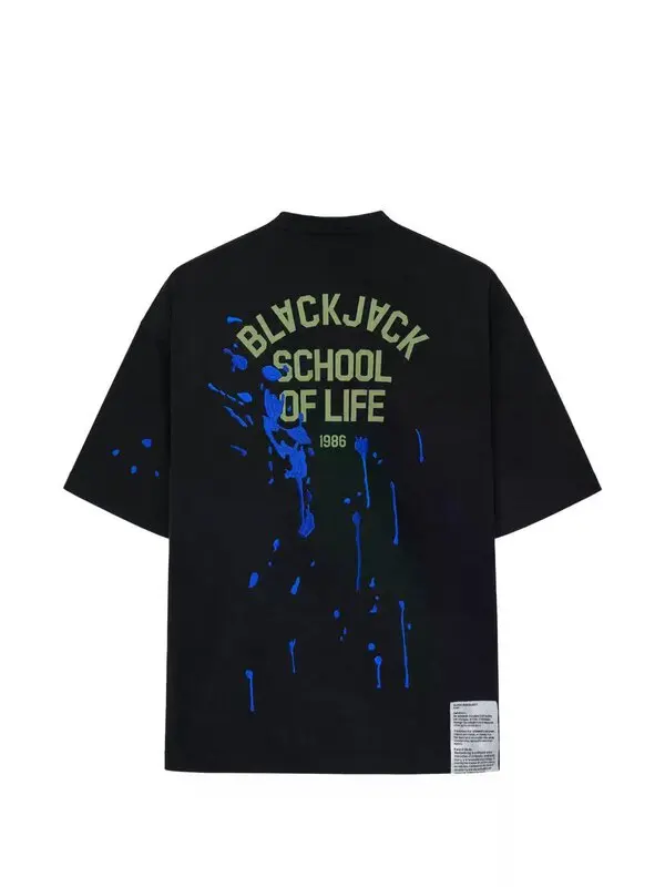 BLACKJACK Logo-print Embroidered T-shirt