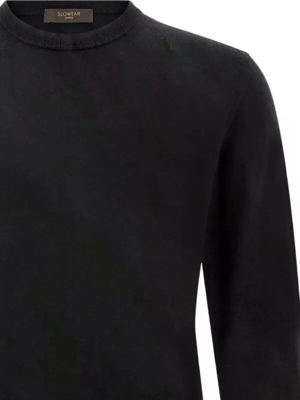 SLOWEAR Crew-neck Ribbed-trim T-shirt