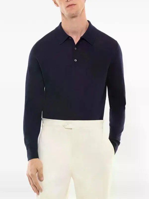 FURSAC Long-sleeve Wool Polo Shirt