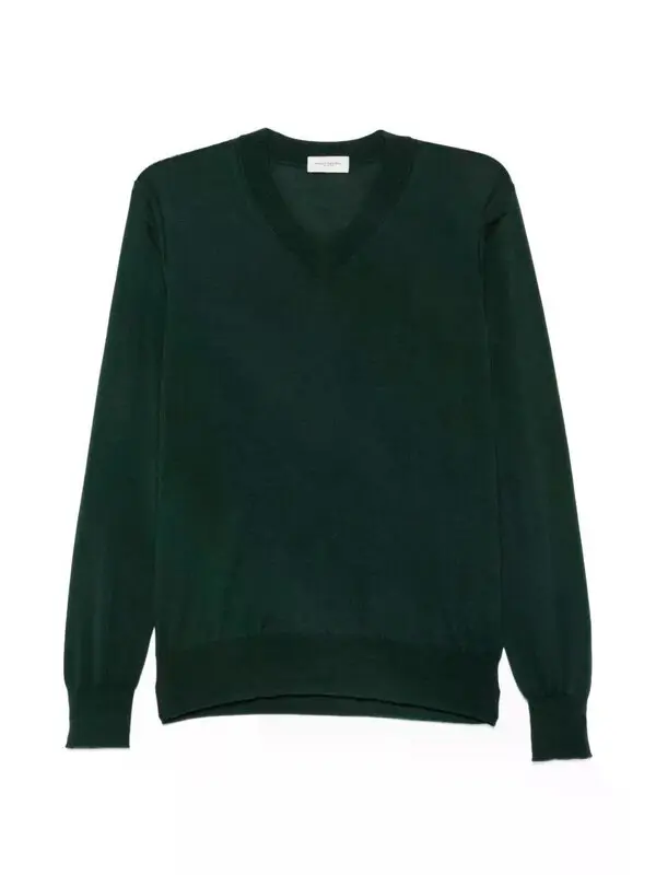 PAOLO PECORA V-neck Sweater - Green
