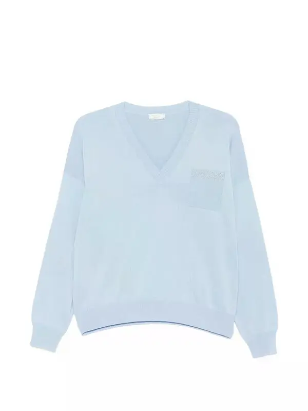 Peserico Embellished V-neck Sweater
