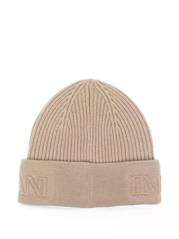 Emporio Armani Logo-embossed Rib Beanie