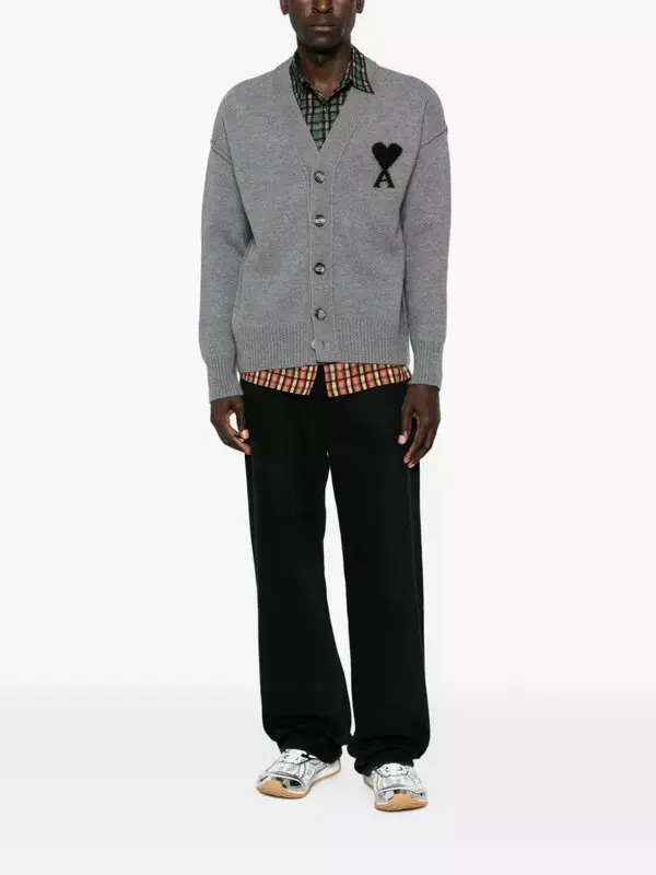 AMI Paris De Coeur Buttoned Cardigan