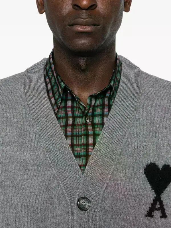AMI Paris De Coeur Buttoned Cardigan