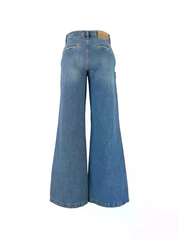 Ermanno Scervino Floral-patchwork Wide-leg Jeans