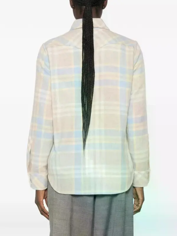 KUJTEN Lumber Check-pattern Button-up Shirt