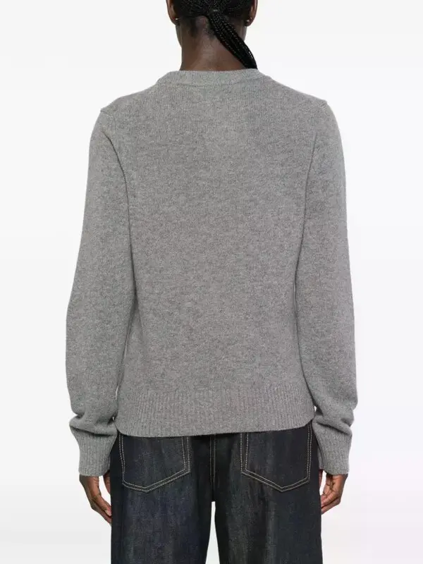 GANNI Graphic-intarsia Crew Neck Sweater