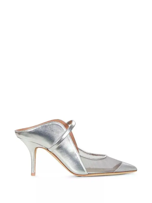 MALONE SOULIERS Maureen Arc Heeled Mules - Silver