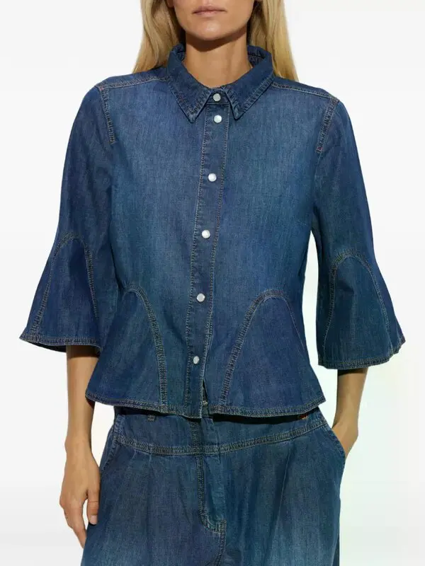 Munthe Vunna Flared-sleeve Denim Shirt