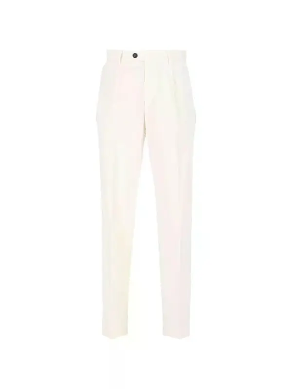 Eleventy Pleated Tapered-leg Trousers