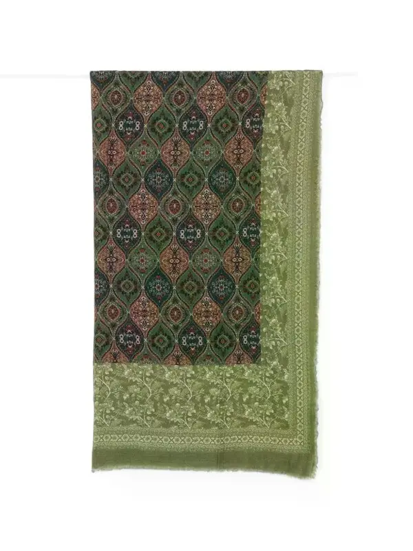 SGOMBERO CANTINE Paisley-print Frayed Scarf