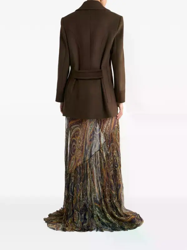 Etro Long Double-breasted Wool-blend Cloth Jacket