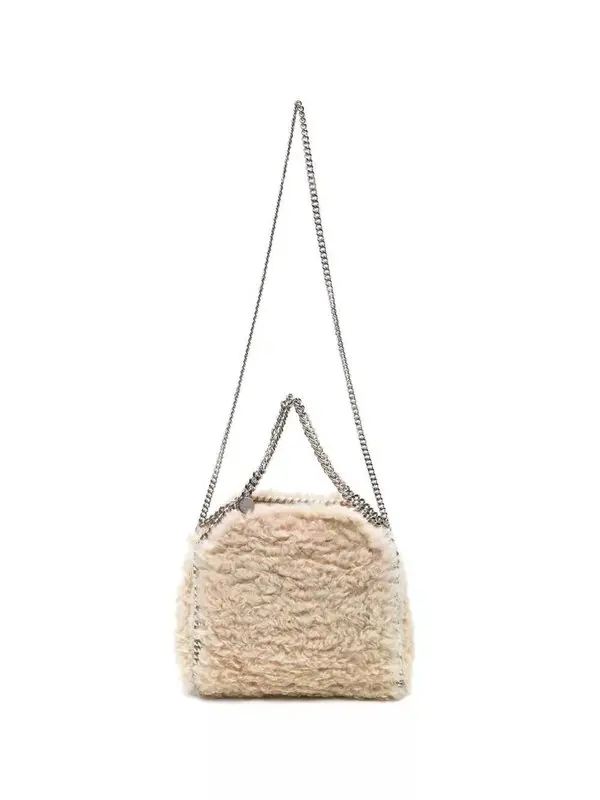 Stella McCartney Falabella Faux-shearling Shoulder Bag - Neutrals