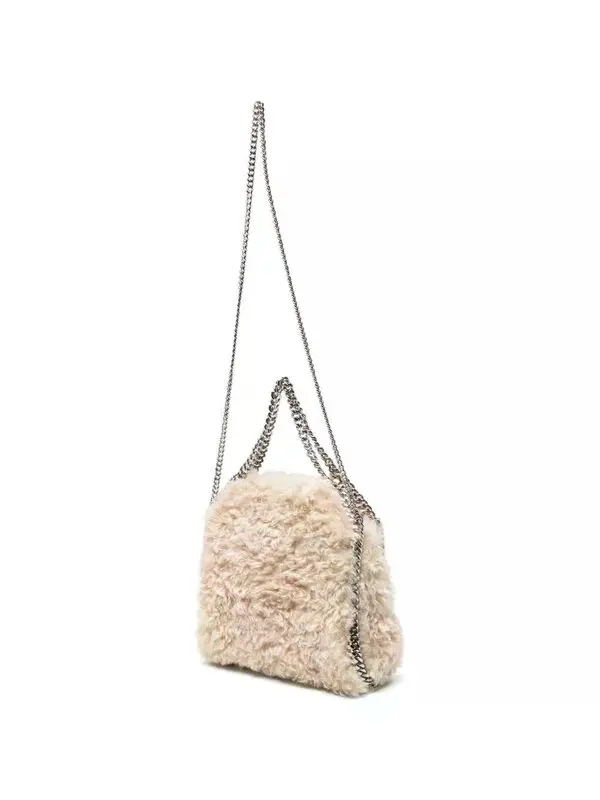 Stella McCartney Falabella Faux-shearling Shoulder Bag - Neutrals