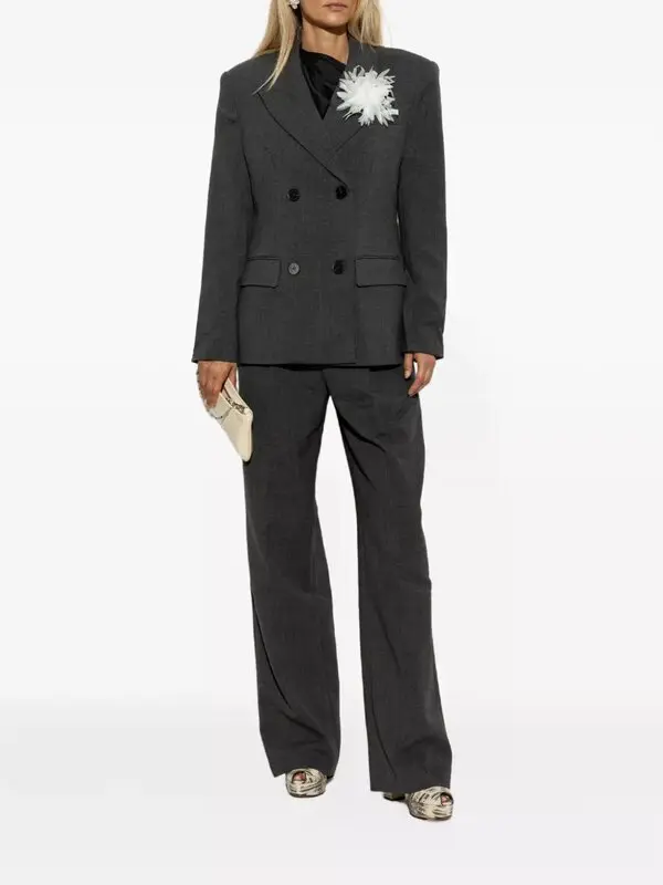 SELF-PORTRAIT Pleated Straight-leg Trousers