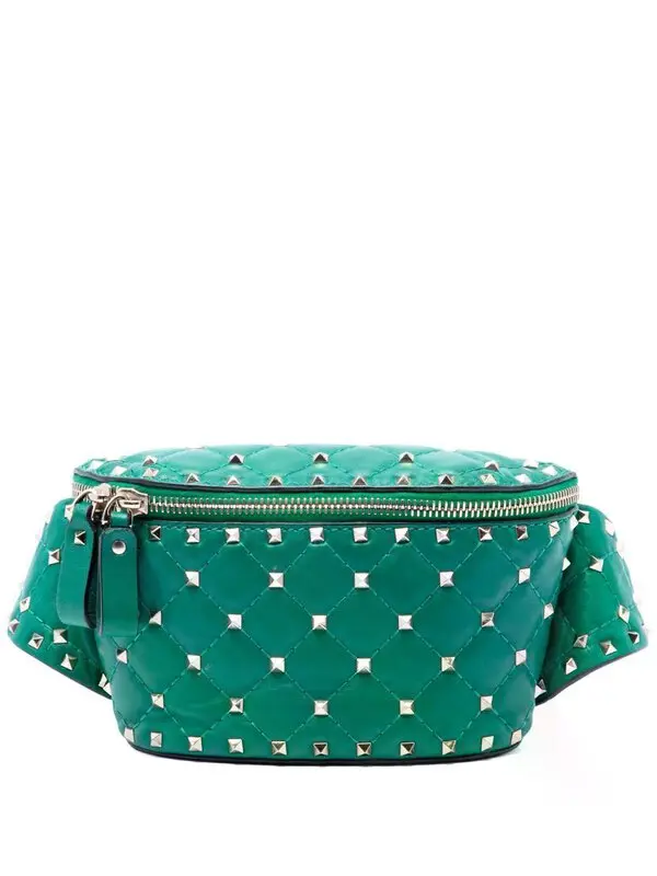 Valentino Garavani Nappa Rockstud Spike Belt Bag - Green