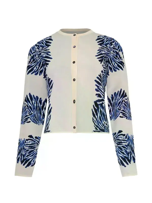 Ulla Johnson Abstract-patterned Button-up Cardigan - Neutrals