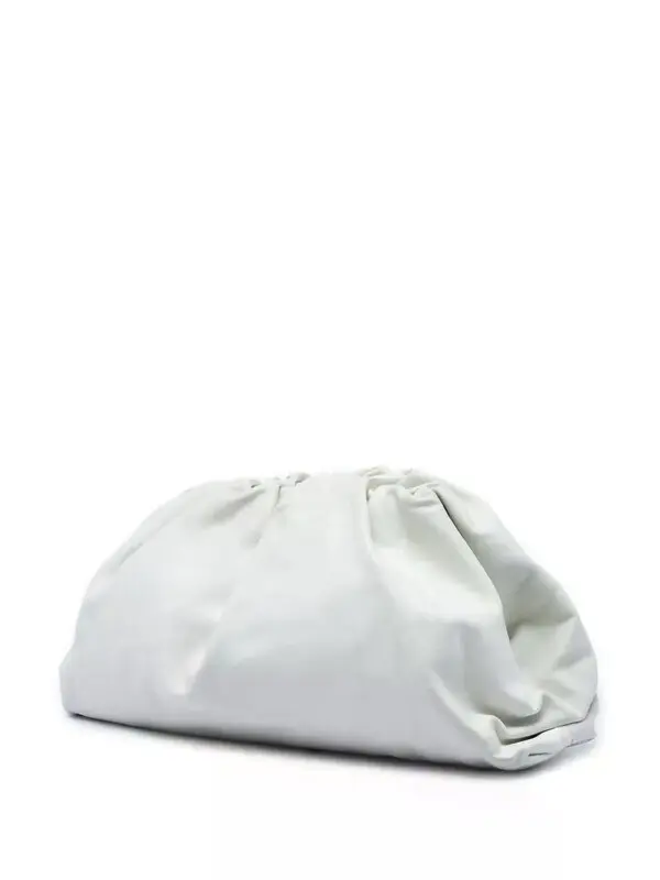Bottega Veneta Lambskin Pouch Clutch - White