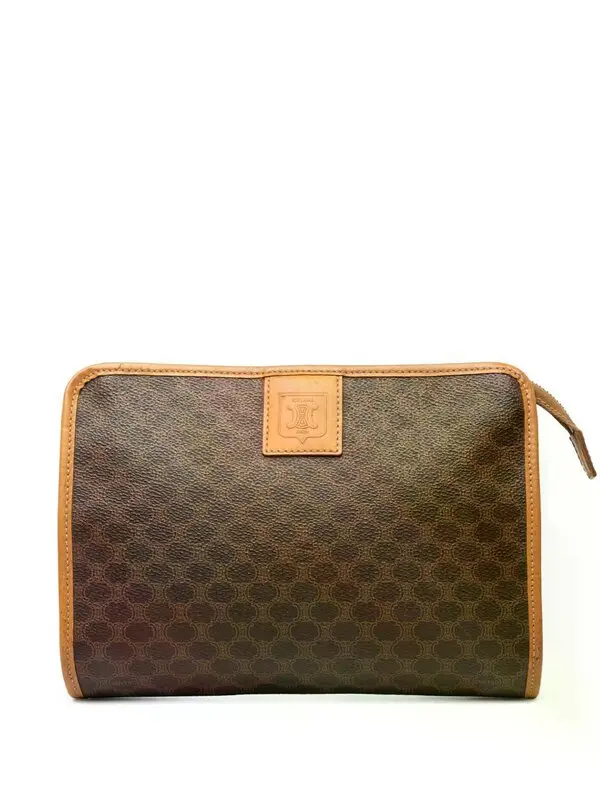 Celine Macadam Coated Canvas Clutch Bag