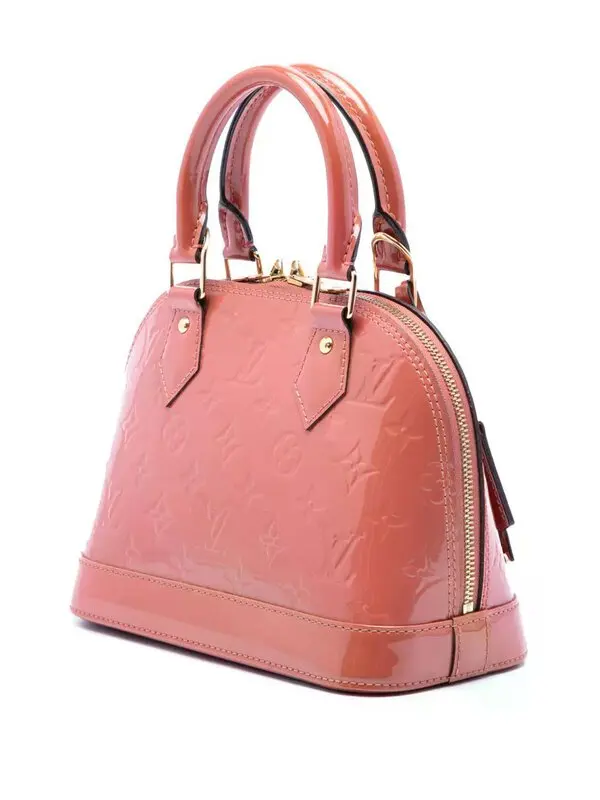LOUIS VUITTON 2017 Monogram Vernis Alma Bb Satchel - Red