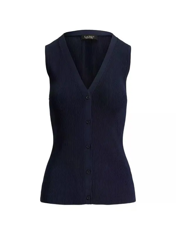 Ralph Lauren Ribbed-knit Sleeveless Cardigan