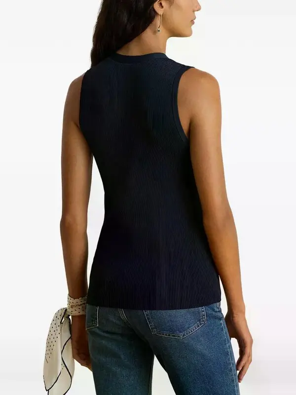 Ralph Lauren Ribbed-knit Sleeveless Cardigan
