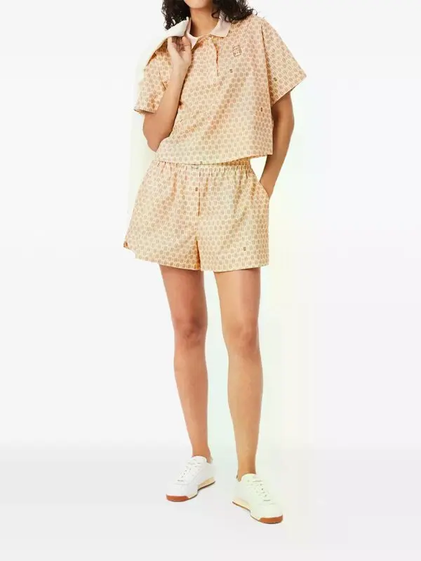 Lacoste Oversized Tennis Print Polo Top