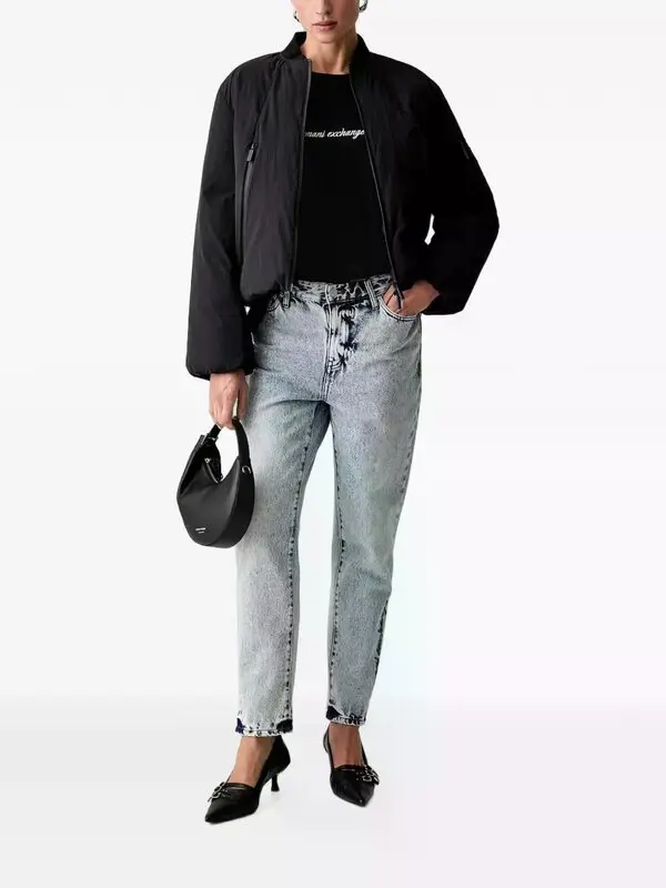 Armani Exchange Logo-embroidered Cotton T-shirt