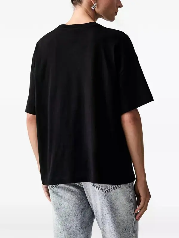 Armani Exchange Logo-embroidered Cotton T-shirt