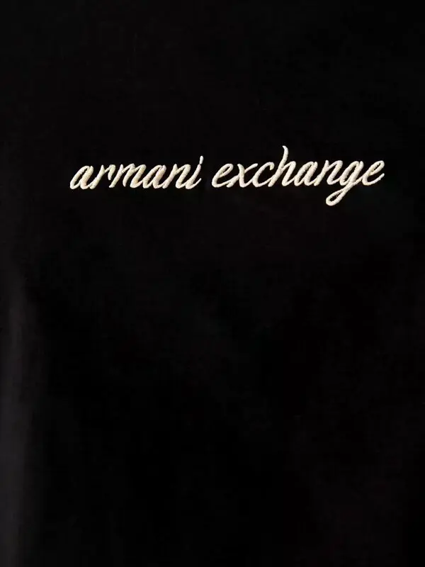 Armani Exchange Logo-embroidered Cotton T-shirt