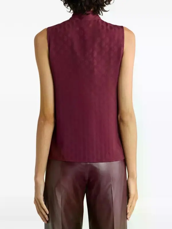 Etro Silk-blend Jacquard Top With Paisley Motif - Red