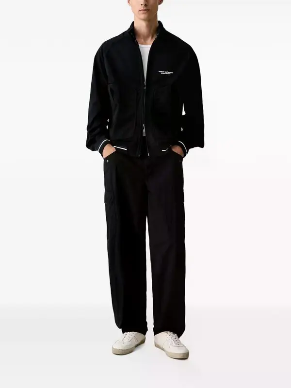Armani Exchange Logo-print High-neck Jacket