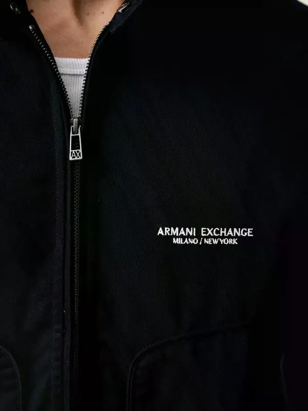 Armani Exchange Logo-print High-neck Jacket