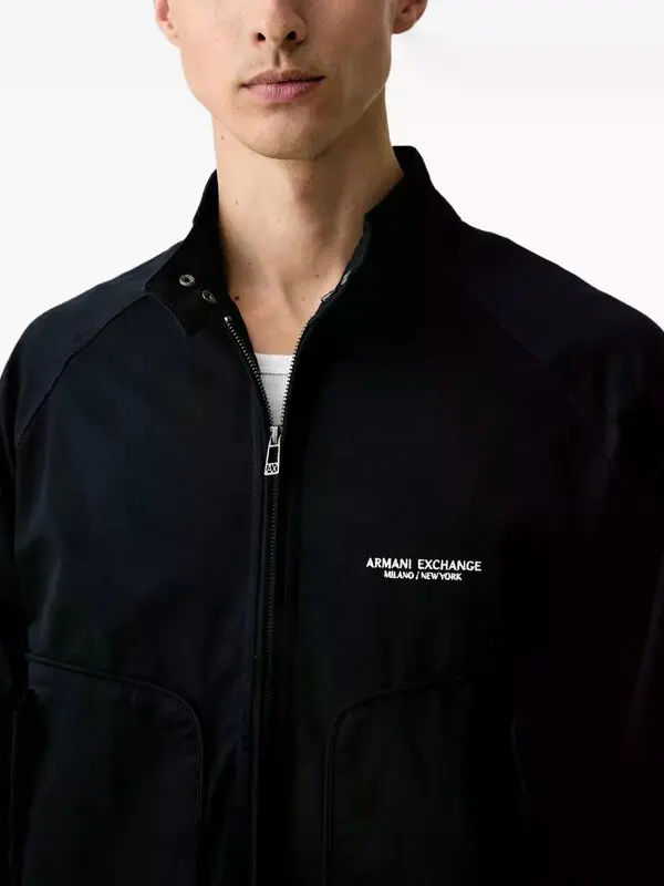 Armani Exchange Logo-print High-neck Jacket