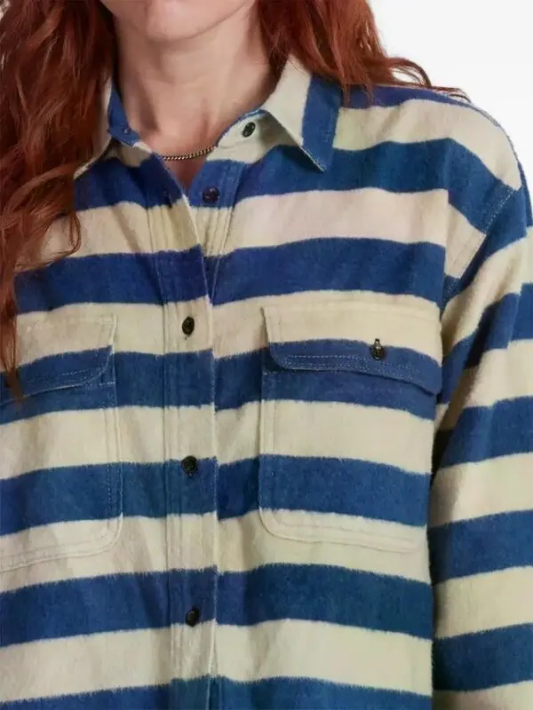 ASKK NY Horizontal-stripe Cropped Shirt