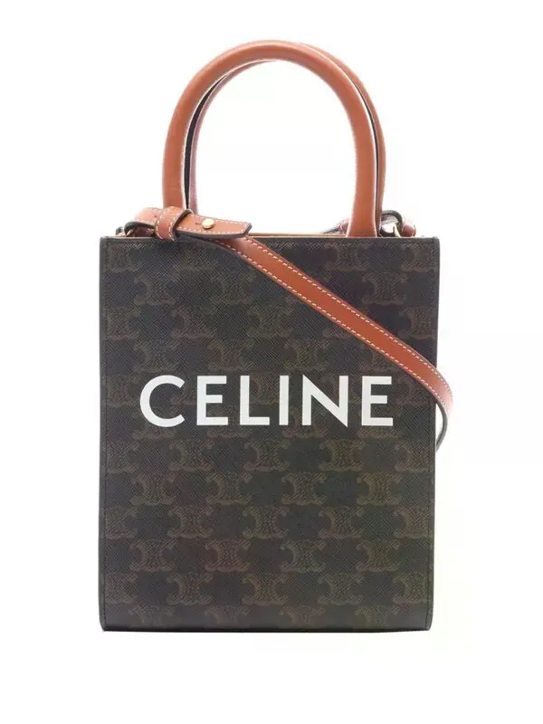 Celine Coated Canvas Vertical Cabas Satchel