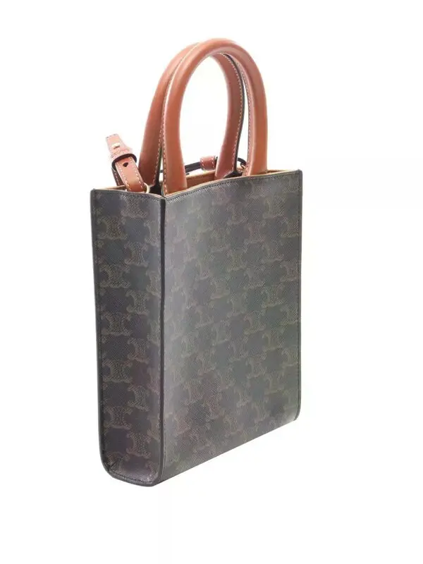 Celine Coated Canvas Vertical Cabas Satchel