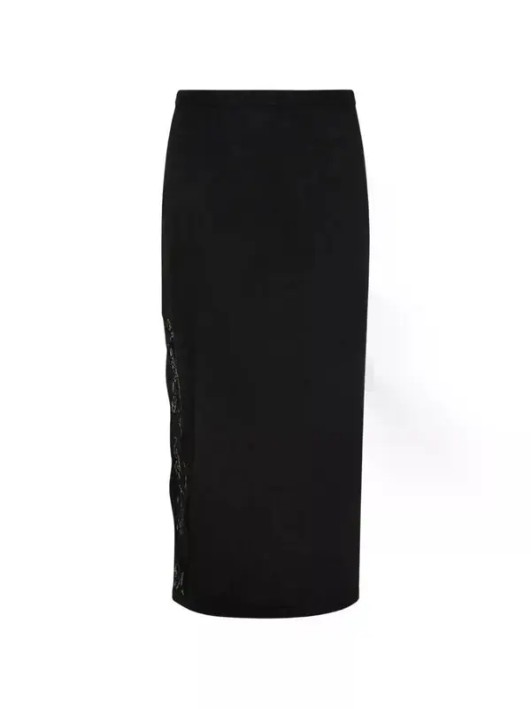 N°21 Lace-panelled Knit Skirt