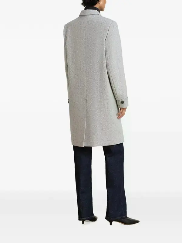 Ralph Lauren Herringbone-pattern Notch-lapel Coat