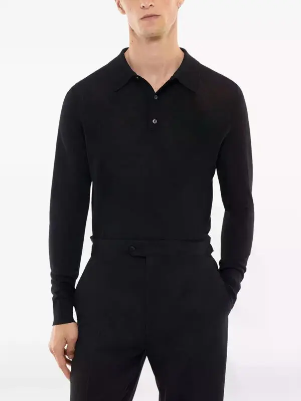 FURSAC Long-sleeve Wool Polo Shirt