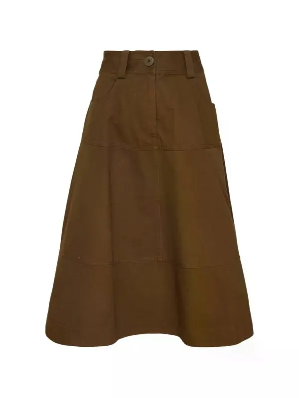 LEE MATHEWS Panelled A-line Midi Skirt