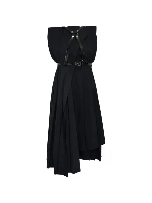 Junya Watanabe Pleated Harness Midi Dress