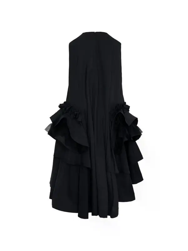Noir Kei Ninomiya Cascading Ruffled Sleeveless Midi Dress