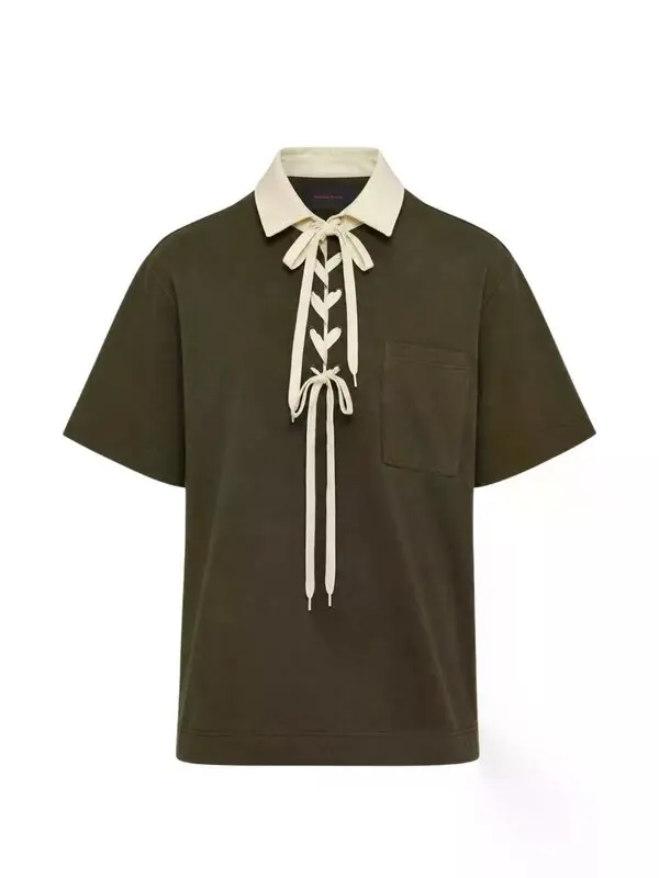 Simone Rocha Lace-up Rugby Polo Shirt