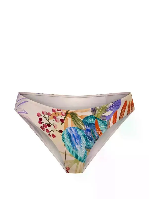 GOTTEX Floral-print Bikini Briefs - Neutrals