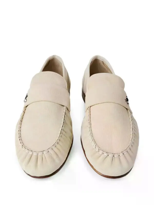 JIMMY CHOO Ellis Etched Velvet Suede Loafers