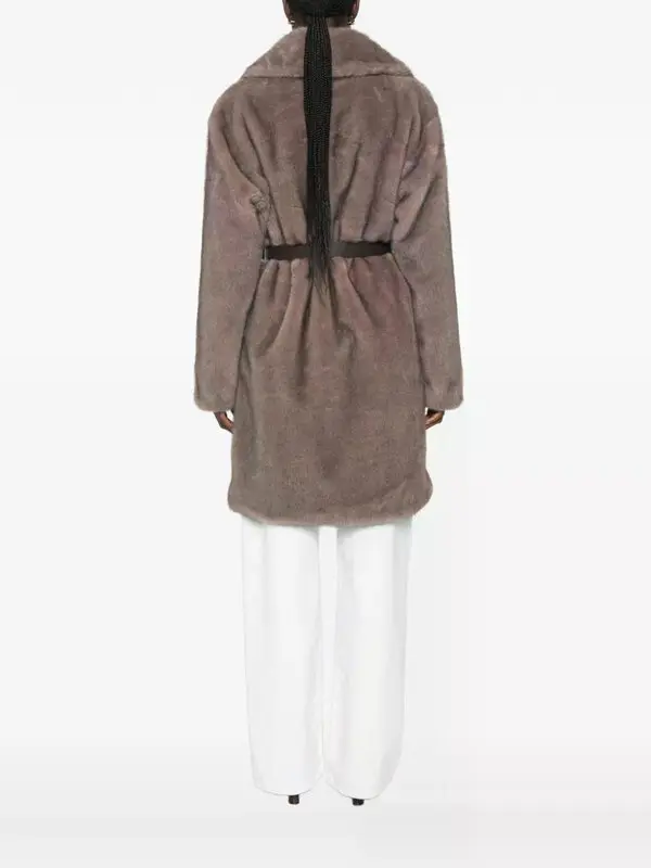 P.a.r.o.s.h Belted Faux-fur Coat